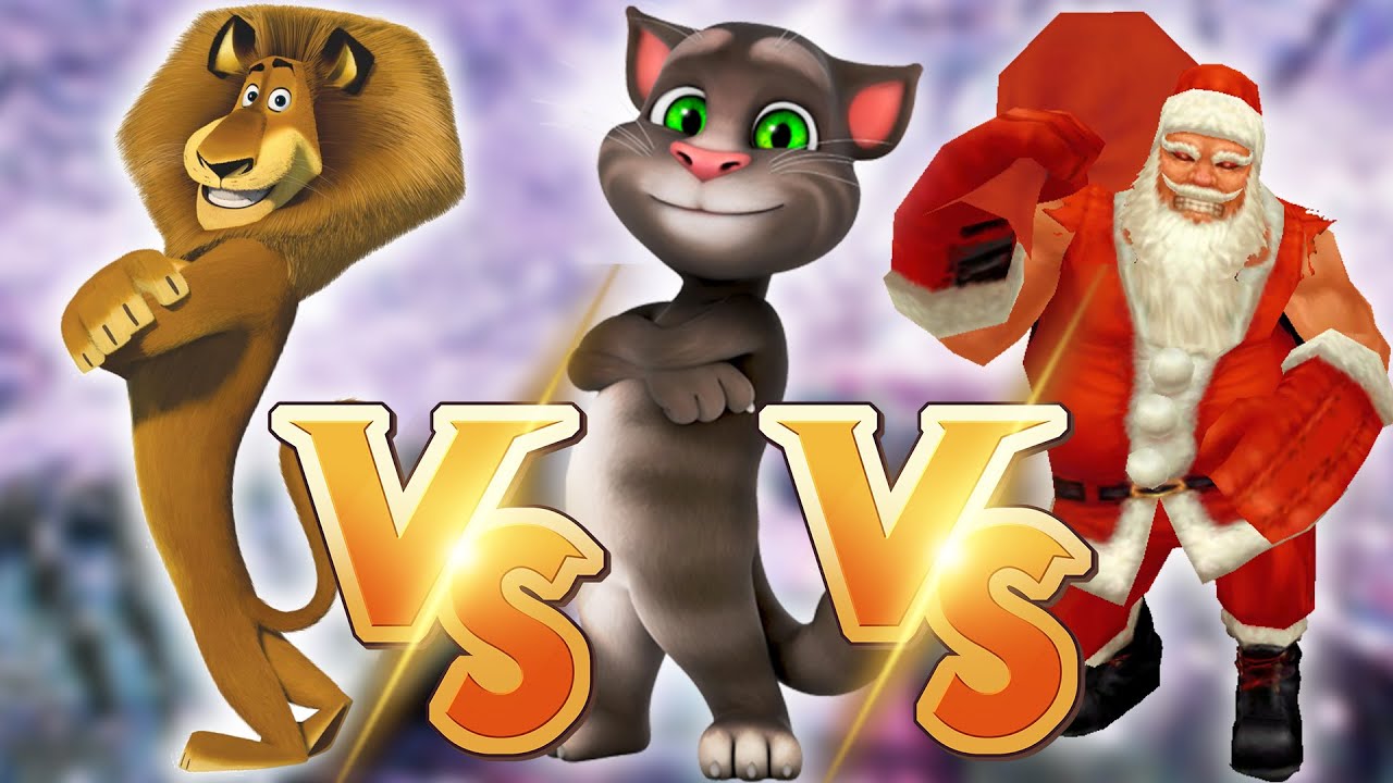 SPEED CHALLENGE BAD SANTA VS TALKING TOM VS ALEX TIGER | PUMPUM - YouTube