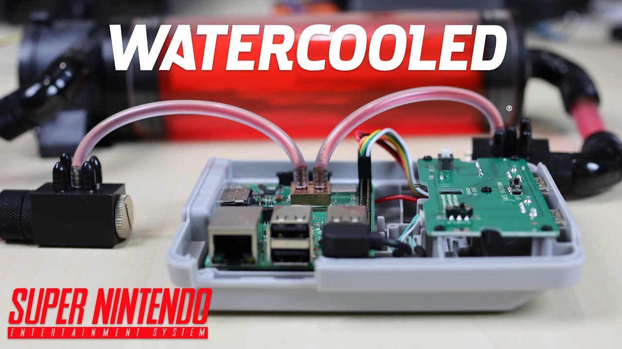 Water Cooled SNES Classic - Raspberry Pi 3 SuperPi Case - YouTube