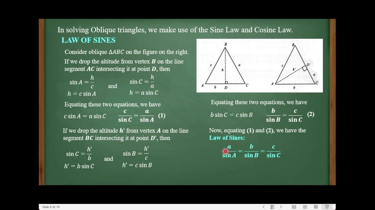 Solving Oblique Triangles by Sine Law - YouTube