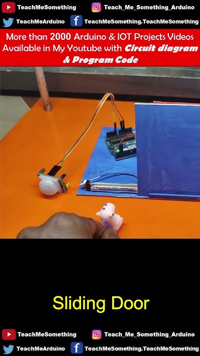 Sliding Door Arduino UNO PIR Sensor - YouTube