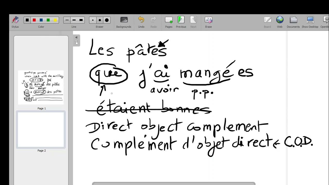 Agreement (accord) du participe passé (past participle) in the passé ...