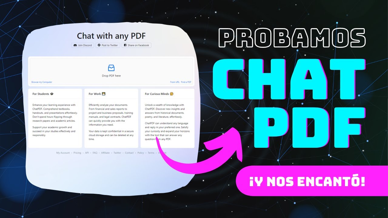Descubre CHATPDF: la herramienta que usa AI para leer y comprender PDFs ...