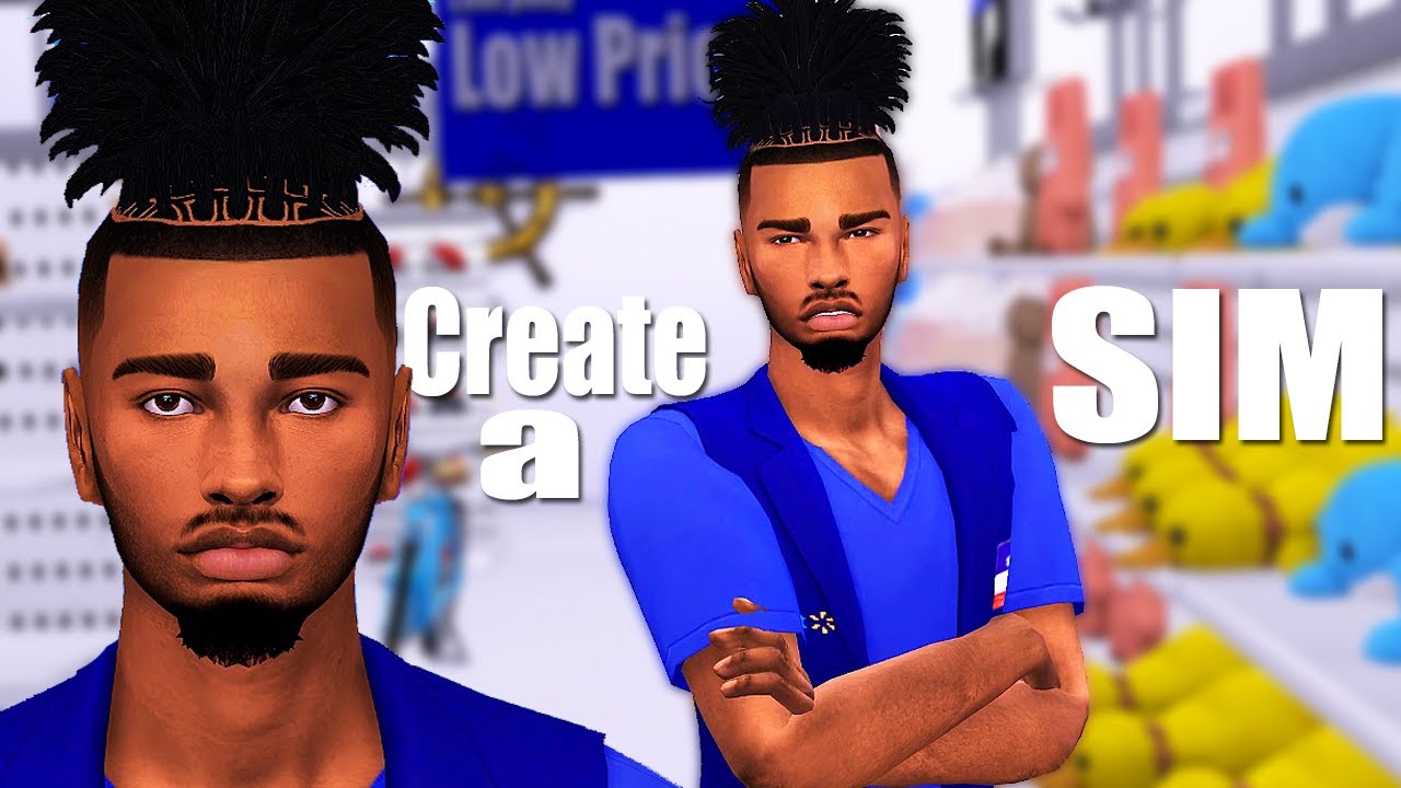 SIMS 4 ANGRY AARON from WALMART 🎮 Create a Sim Retail Cashier - YouTube