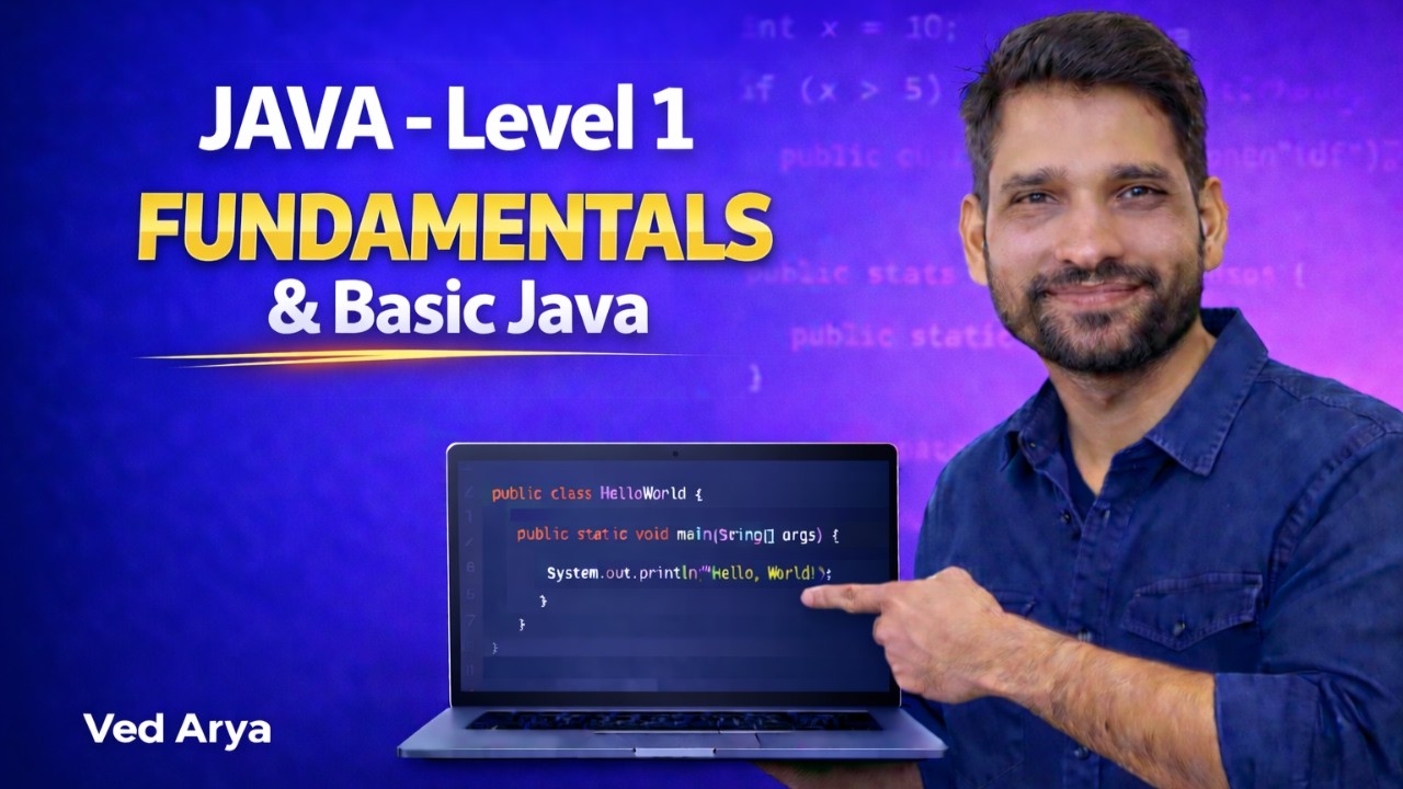 Java Beginners Level 1 Full Basics in Hindi | Hello Java Variables User ...