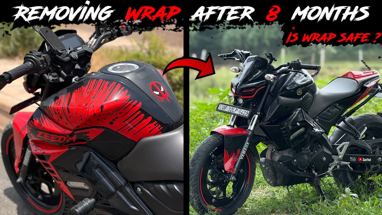 No more Mt15 deadpool🥺 Removing bike wrap | is wrap illegall? | Mt15 ...