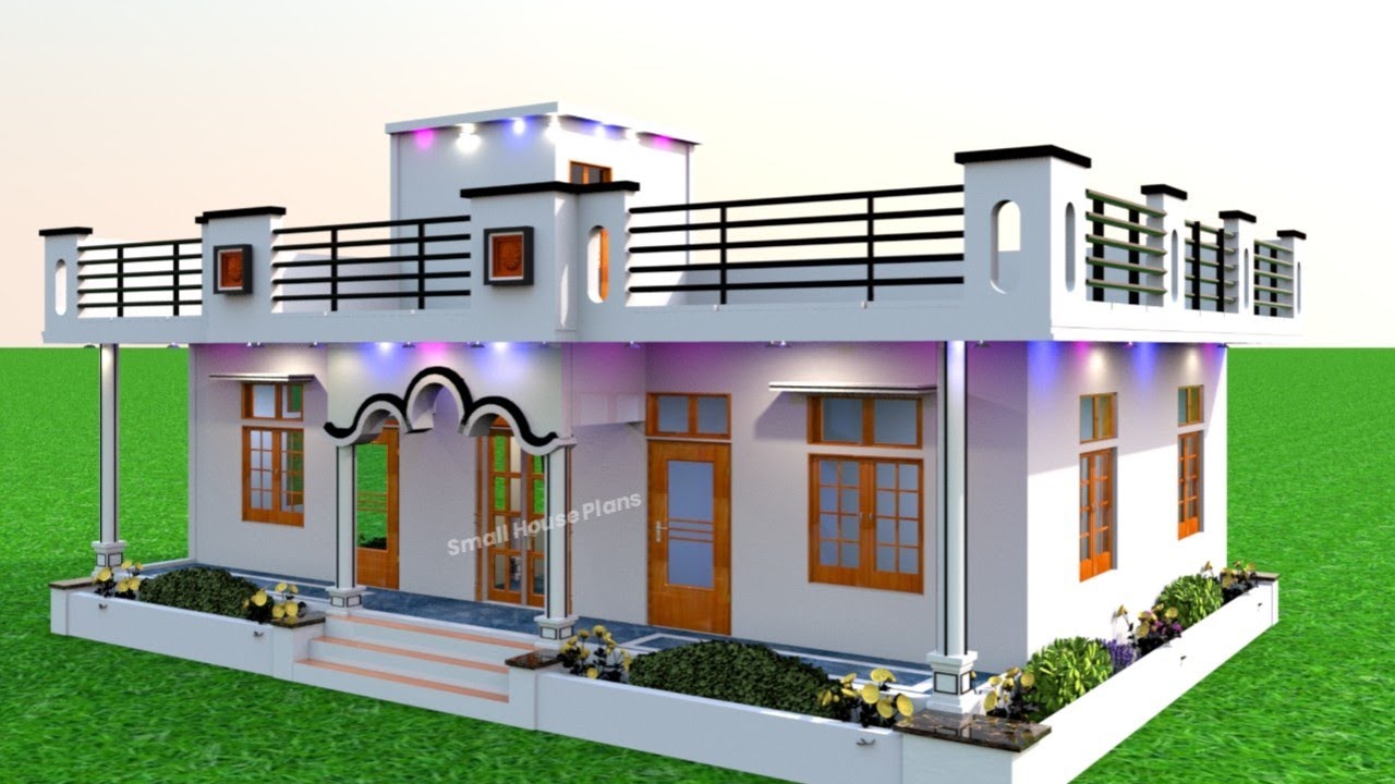 ग्रामीण क्षेत्र मे शानदार घर का डिजाइन , Village House Design Under ...