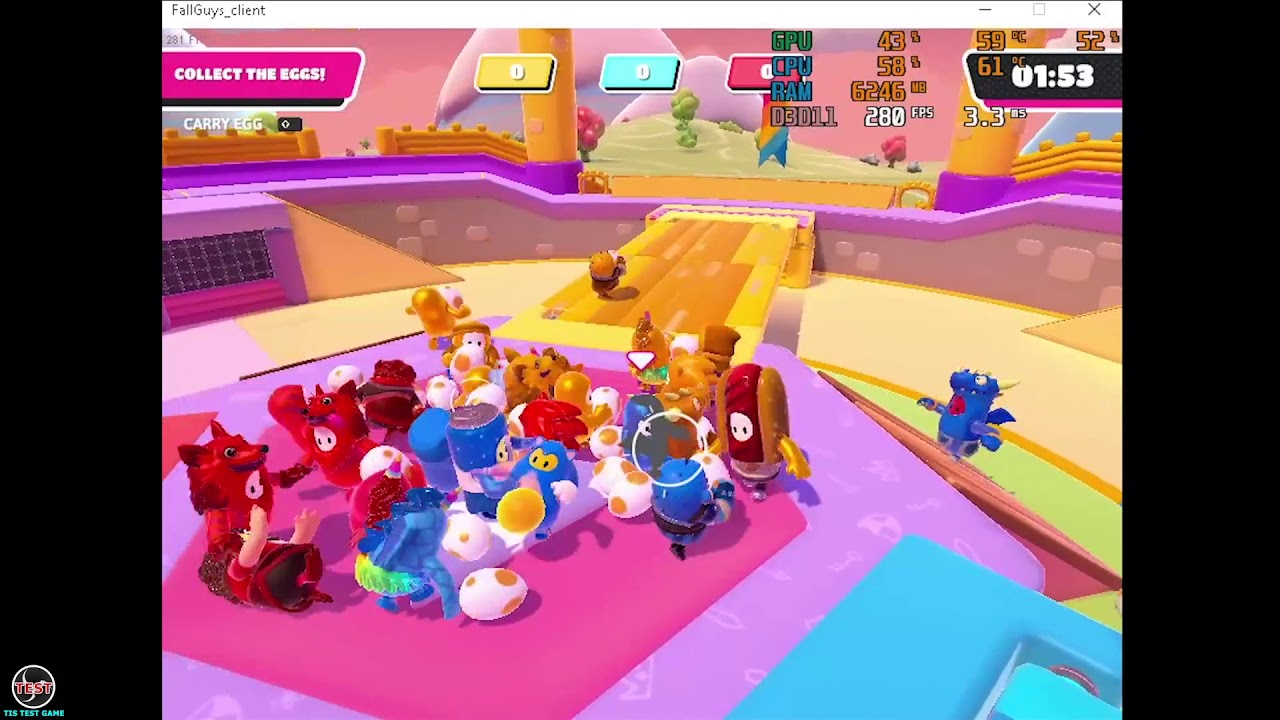 Test Fall Guys Low Setting 1280x720 (Game) | 800x600 (Desktop ...