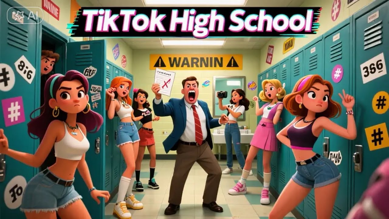 Tik Tok High School - animated story - YouTube