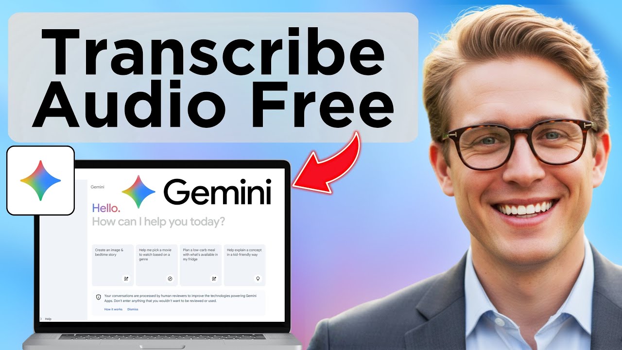How to Use Google Gemini to Automatically Transcribe Audio or Video to Text Transcripts - YouTube