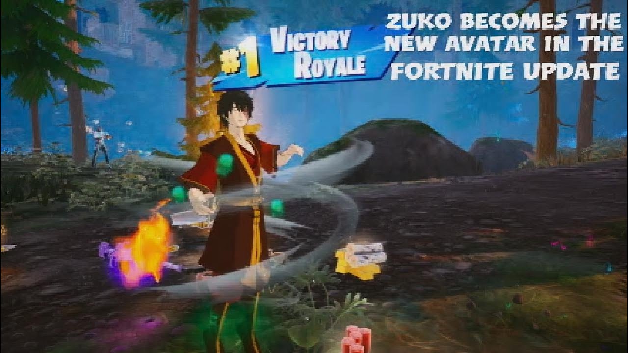 zuko becomes the New avatar in the New fortnite update - YouTube