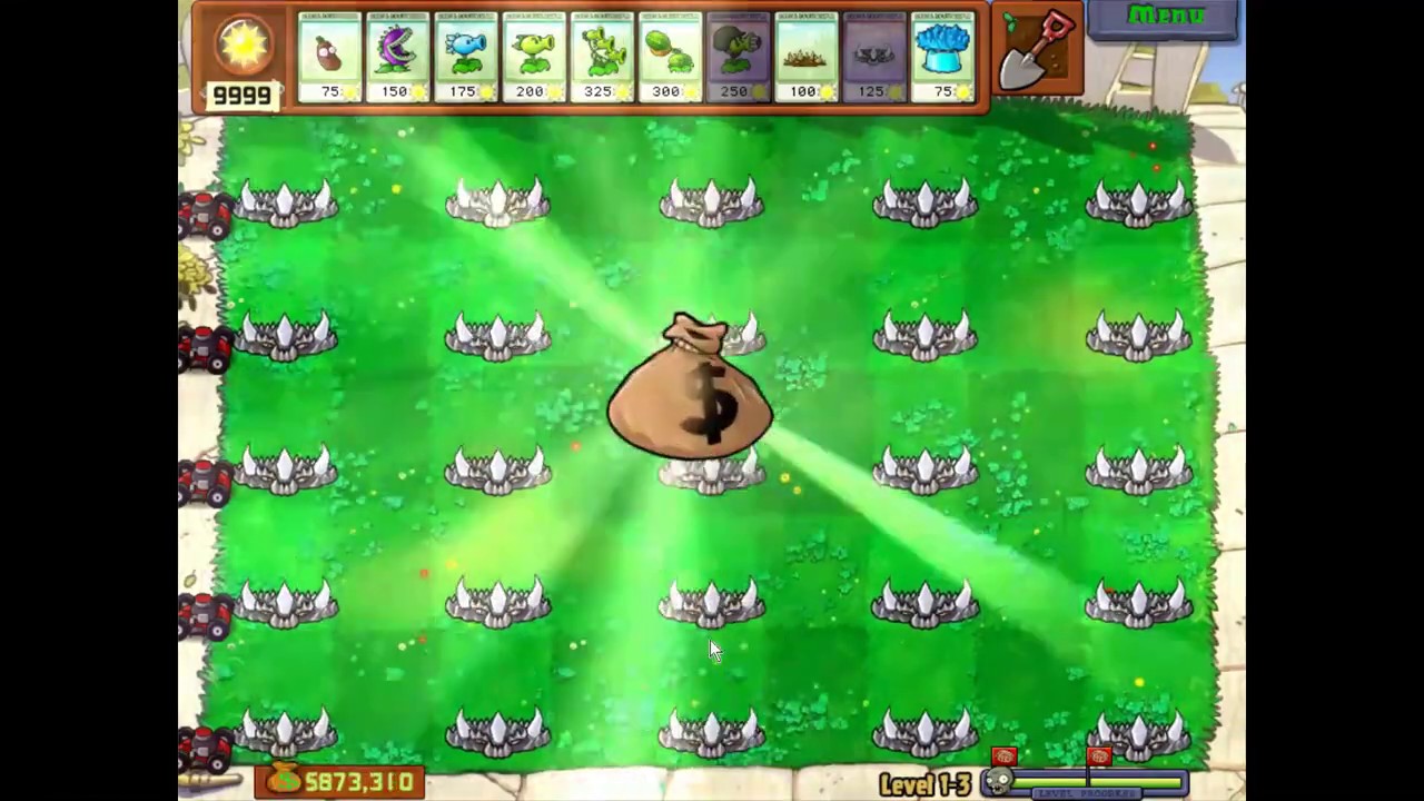 Plants VS Zombies Spikeweed to Spikerock fights zombies (PVZ) - YouTube
