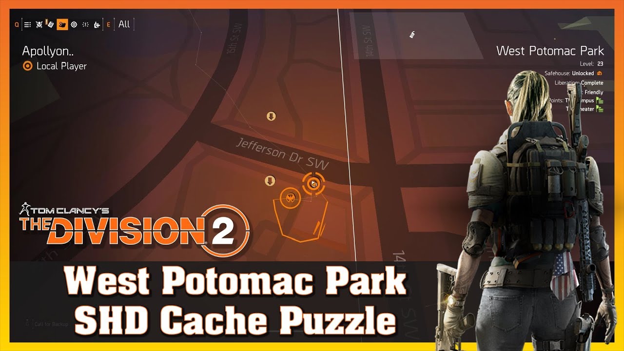 West Potomac Park | SHD Tech Cache | Puzzle 4 |THE DIVISION 2 - YouTube