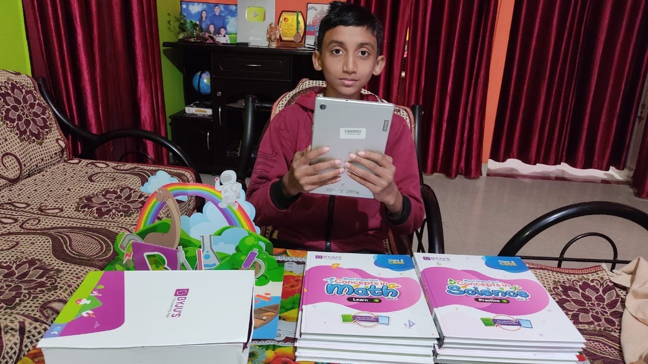 BYJU'S course grade 8th to 10th. Lenovo M10 Tablet and study materials ...