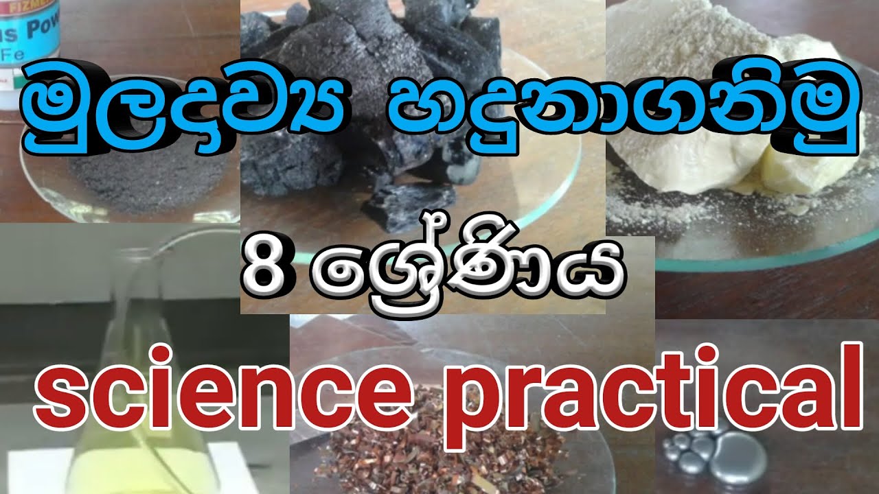 science practical great-8මුලදාව්‍ය හදුනාගනිමු |element identify (Pure ...
