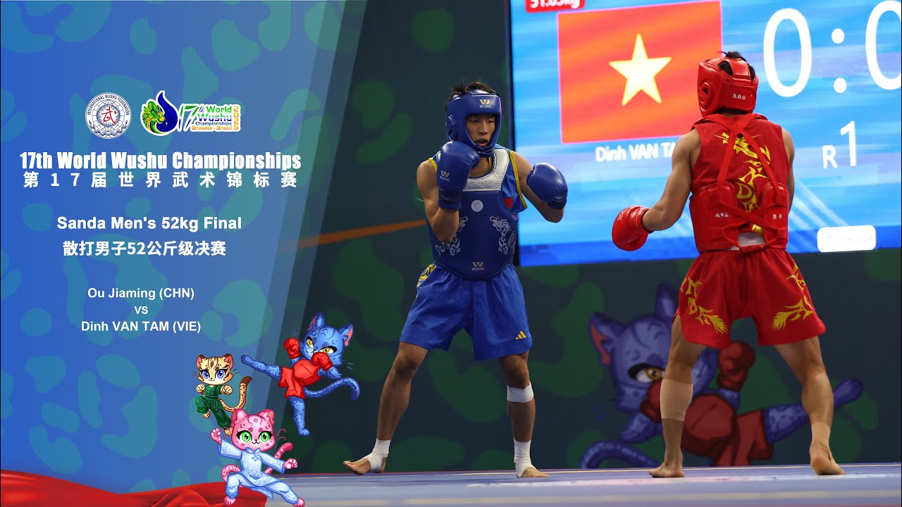 17th World Wushu Championships Sanda Men's 52kg Final - YouTube