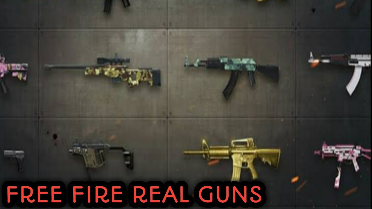 FREE FIRE REAL GUN - YouTube