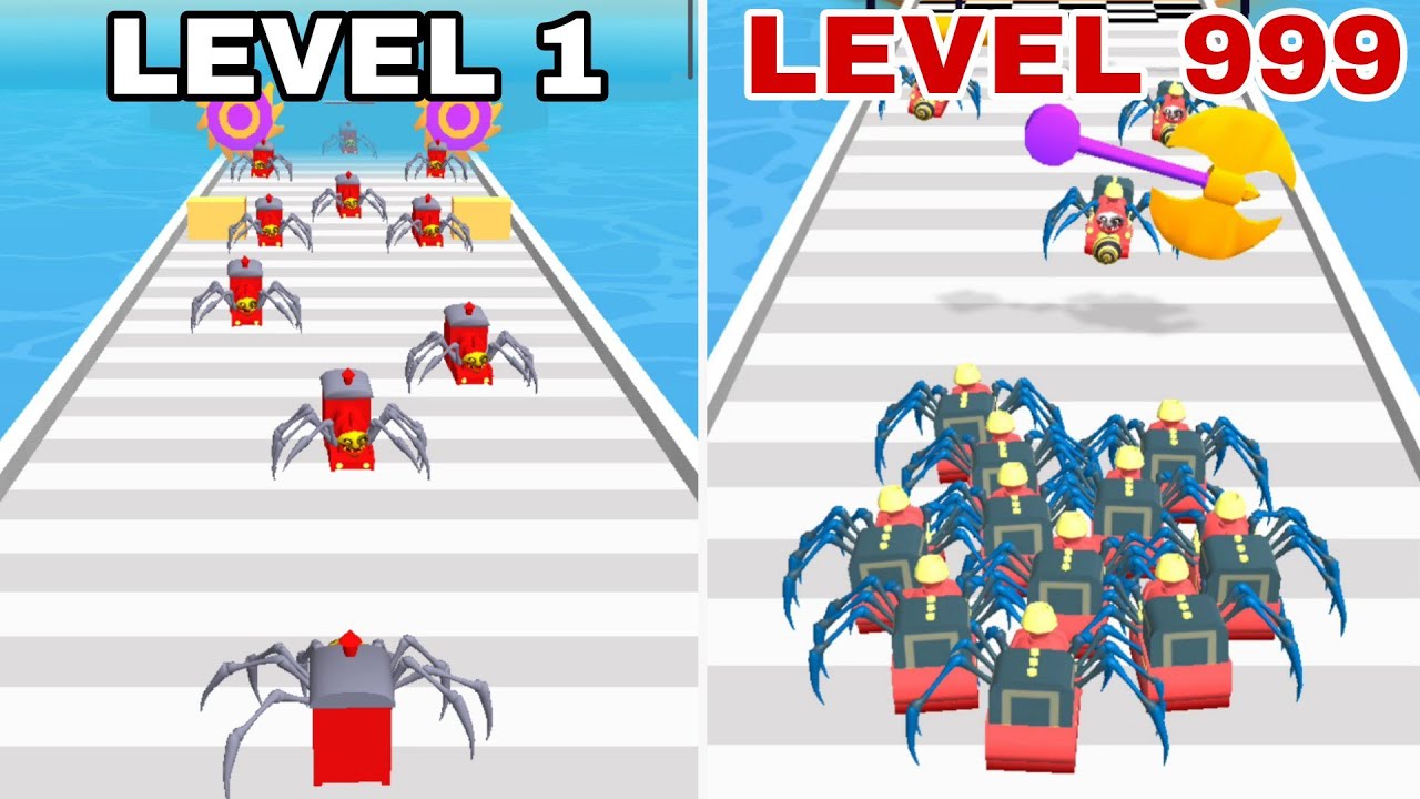 Max Level in Spider Train 3D Run Master Game - YouTube