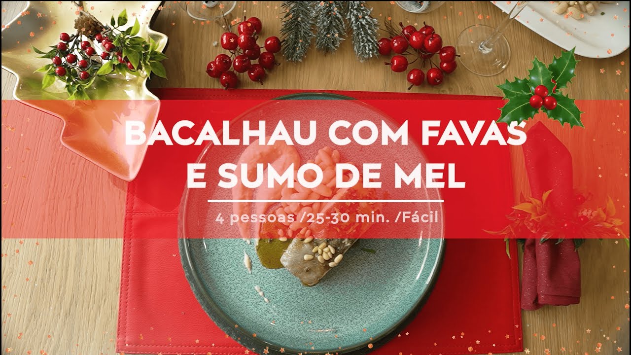 Bacalhau com favas e sumo de mel - YouTube