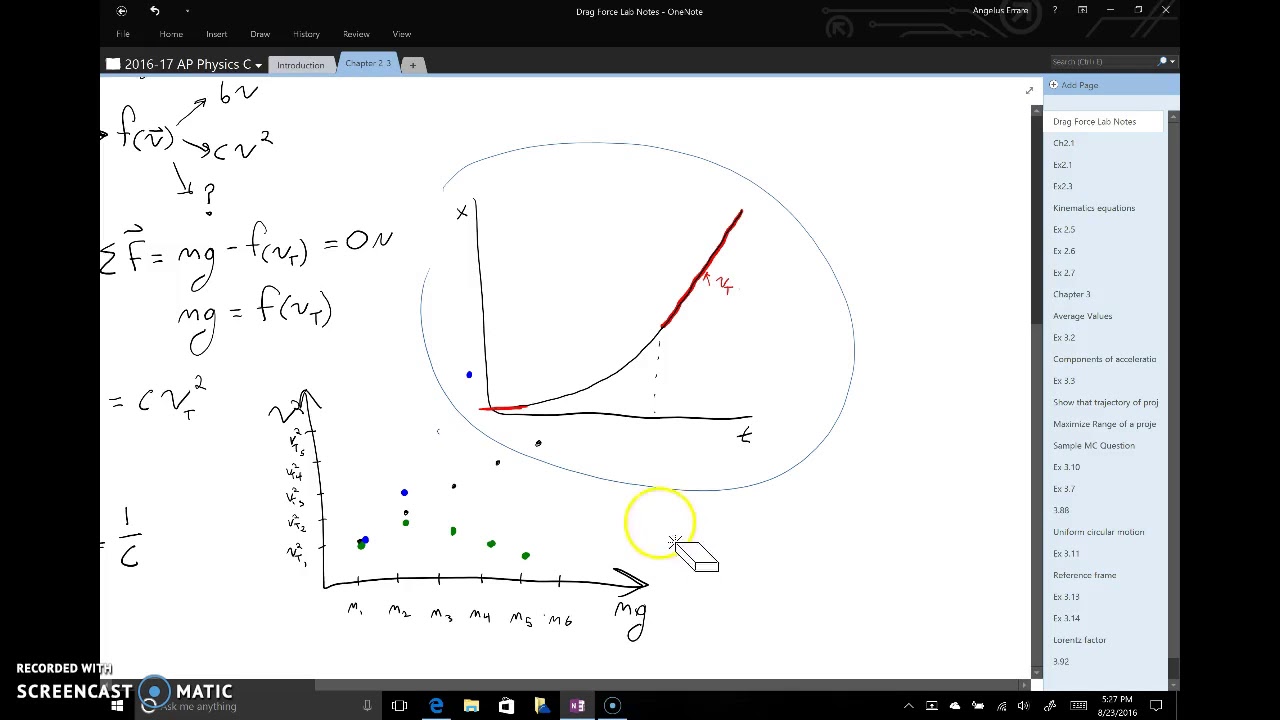 AP Physics C: air resistance lab - YouTube