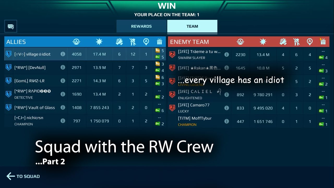 Squad with the RW Crew (part 2) - YouTube