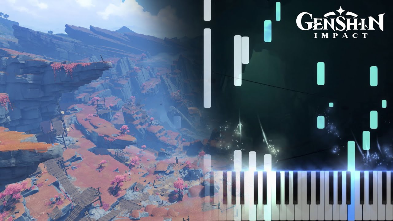 ｢Wordless Cliffs｣ - The Chasm Genshin Impact OST Piano Cover [Sheet ...