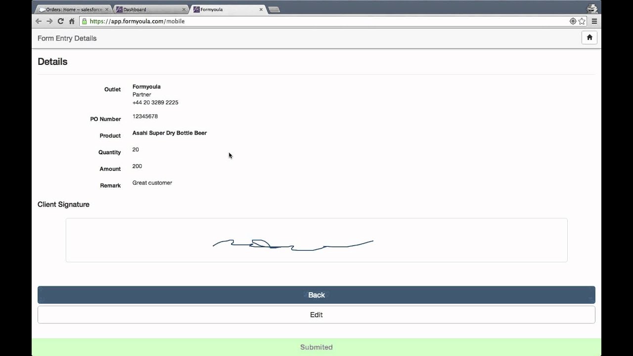 Offline Salesforce Order Capture Demo - YouTube