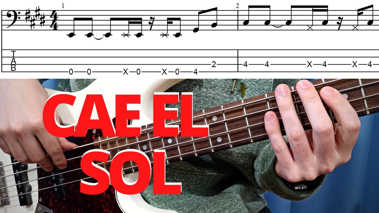 CAE EL SOL - AIRBAG - BAJO COVER + TABS - YouTube