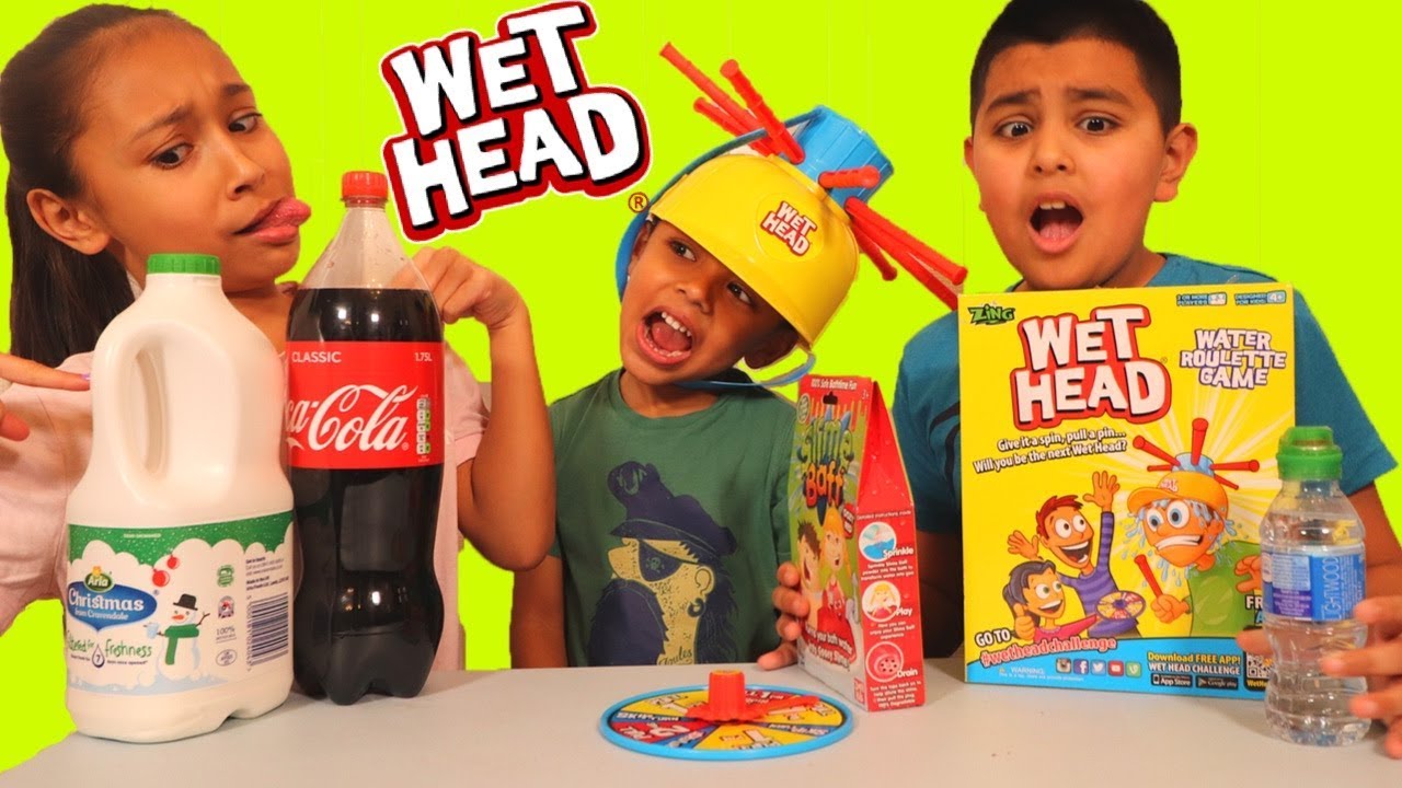 WET HEAD GAME, Extreme Liquid Hat Game. Family Fun - YouTube
