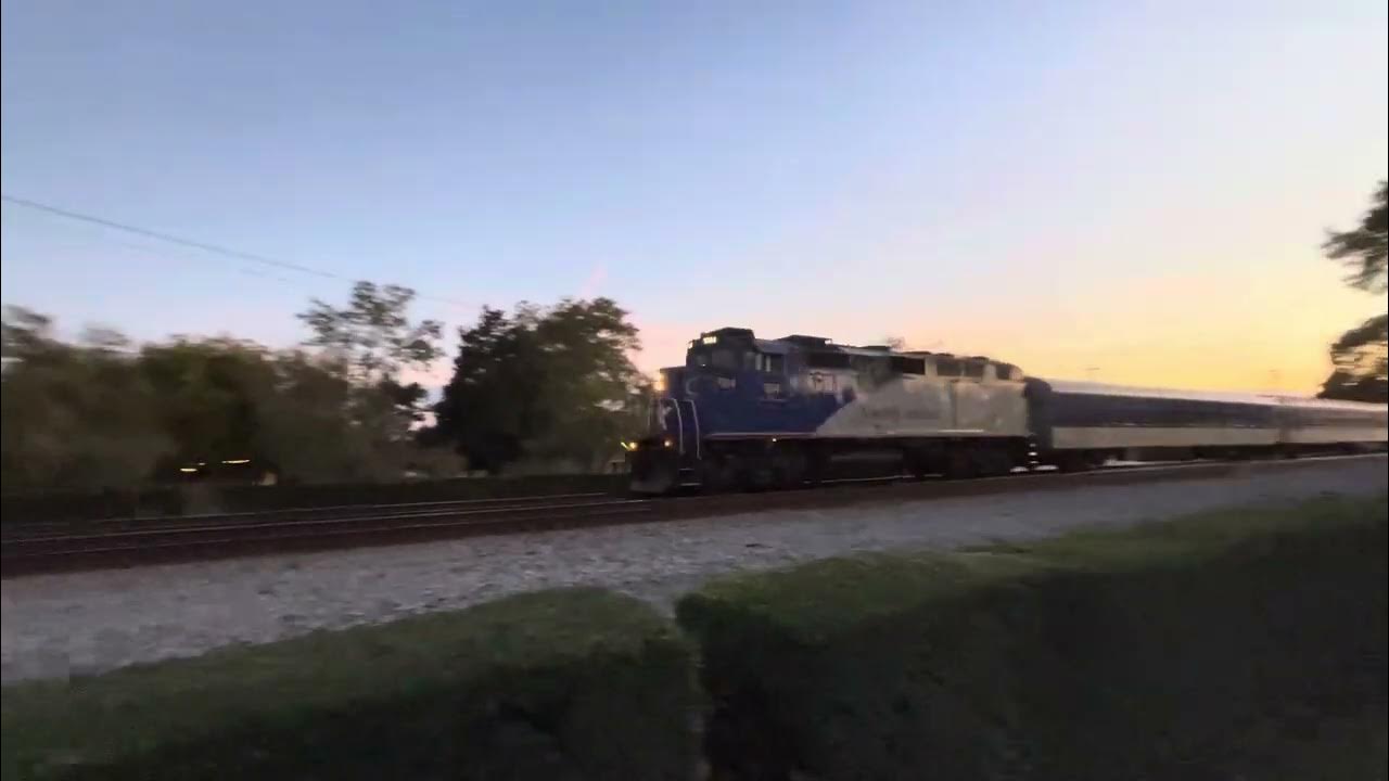 Amtrak flying past thomasville NC - YouTube