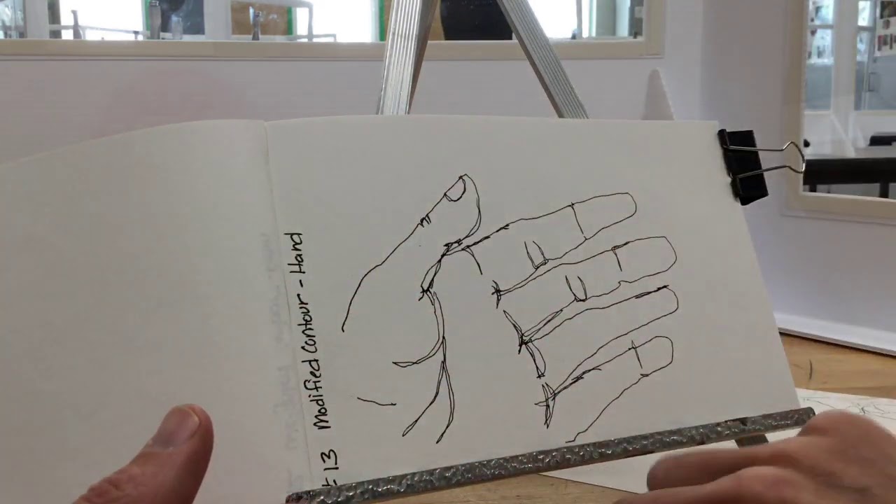Modified contour drawing Hand - YouTube