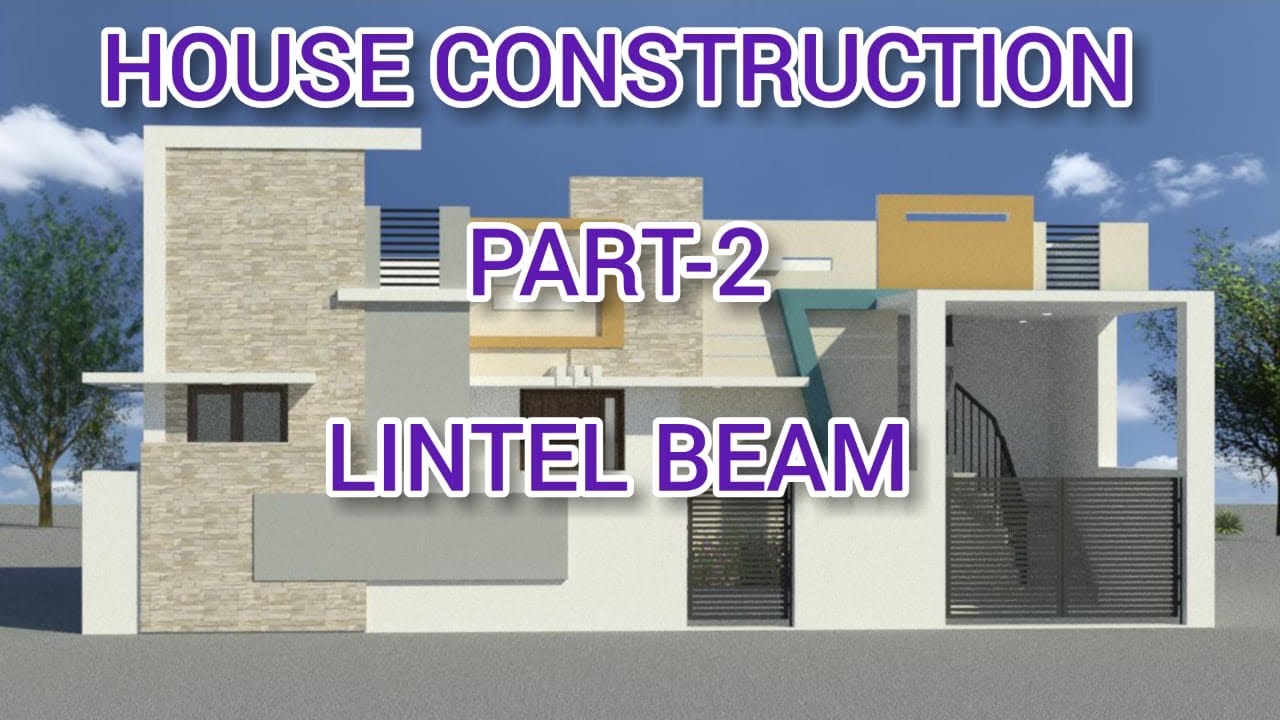 House | construction progress | step 2 | Lintel level - YouTube