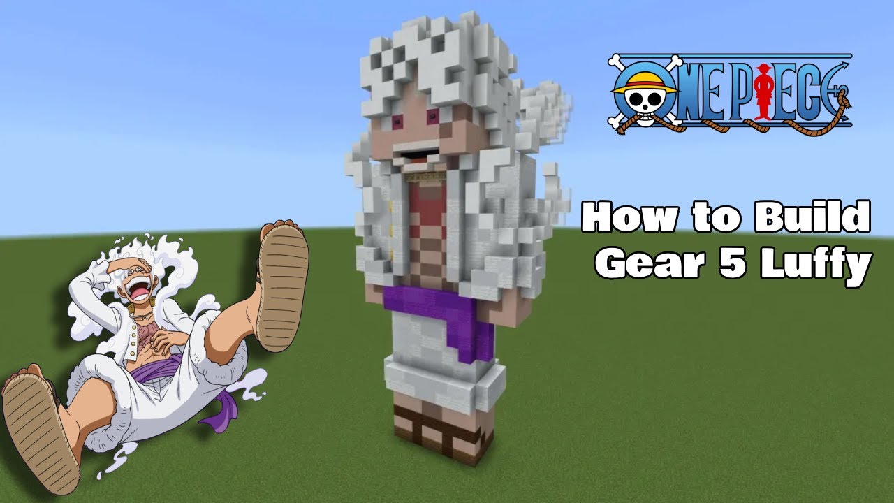 Minecraft | How To Build Gear 5 Luffy Statue From (One Piece) - YouTube