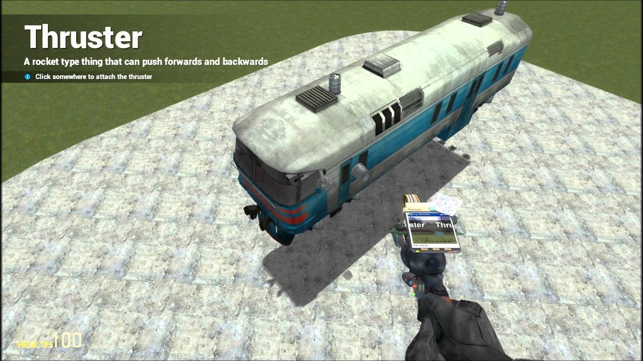 How to make a flying train in Garry's Mod - YouTube
