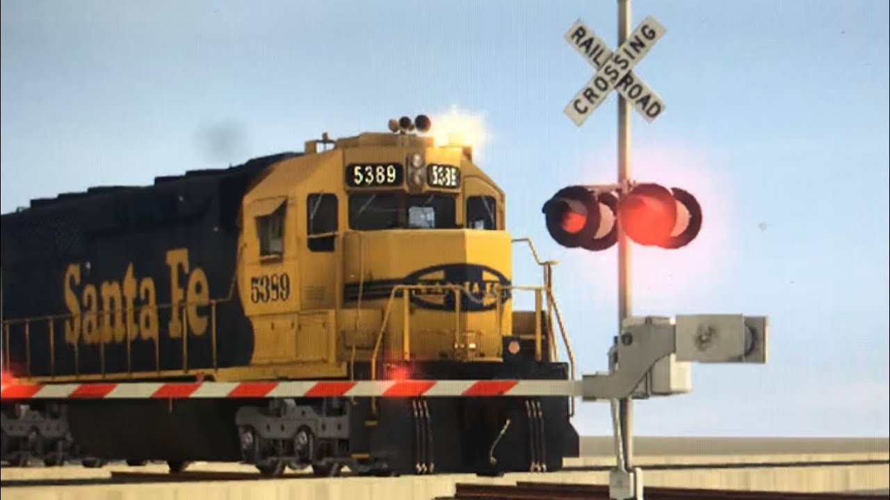 ATSF 5389 Solo Pass Crossing | Trainz: A New Era/T:ANE - YouTube