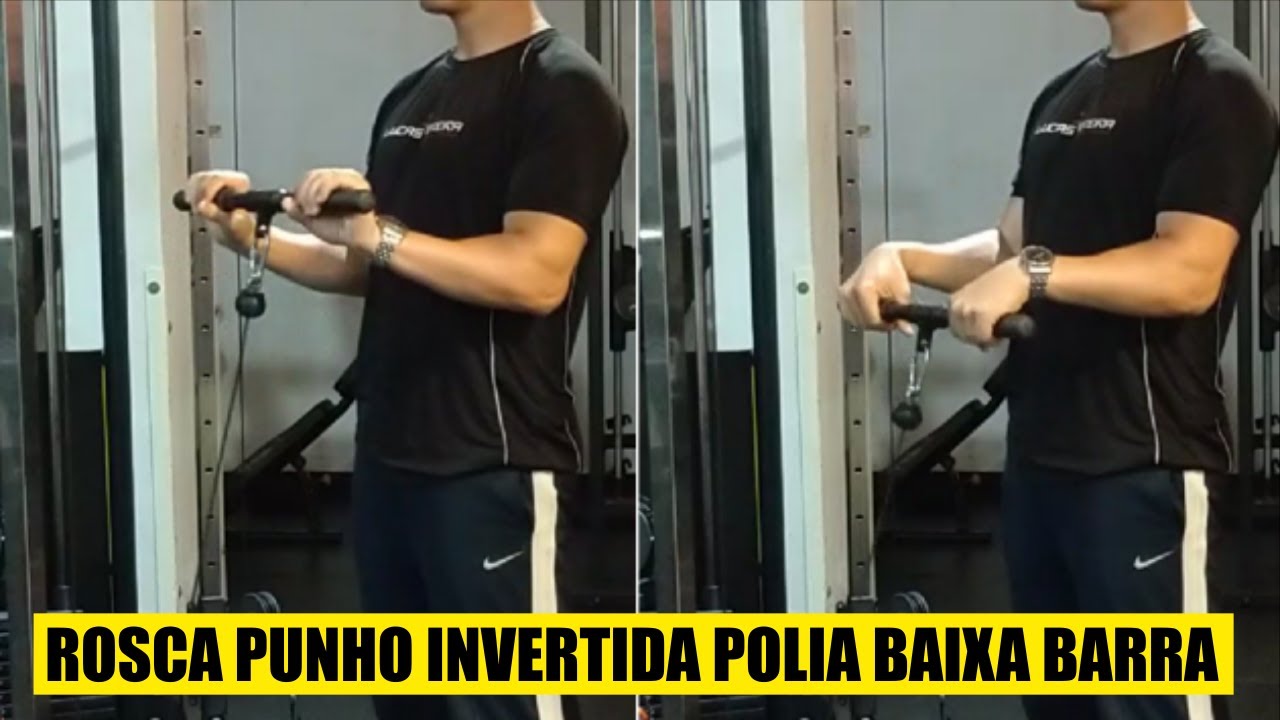 Rosca Punho Invertida Polia Baixa Barra Reta [ANTEBRAÇO - EXTENSORES DE ...