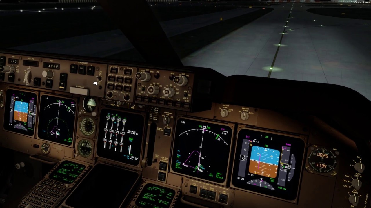 PMDG 747 ILS 27L Night Approach into Heathrow. - YouTube