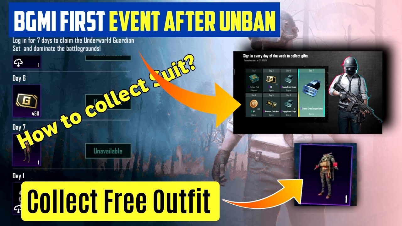 BGMI FIRST EVENT • BGMI NEW EVENT • Free Permanent Outfit • - YouTube