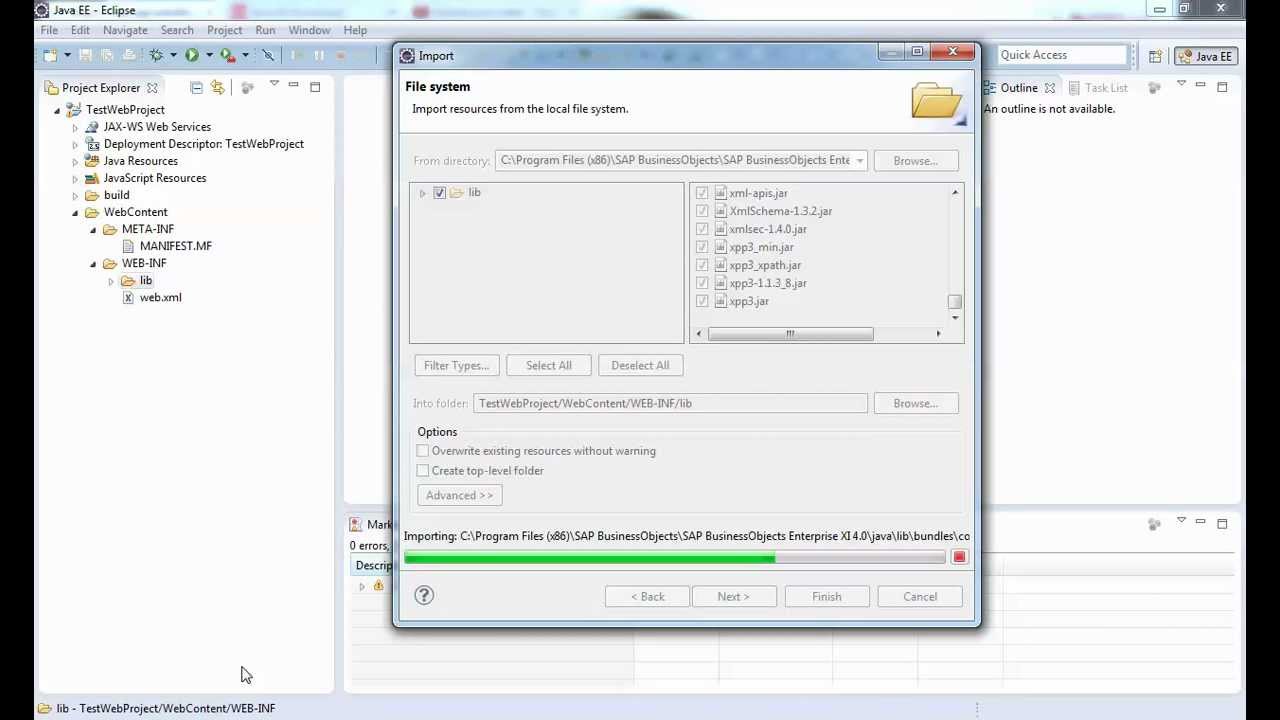 Adding Rebean Jars to the Project Business Objects XI4.0 - YouTube