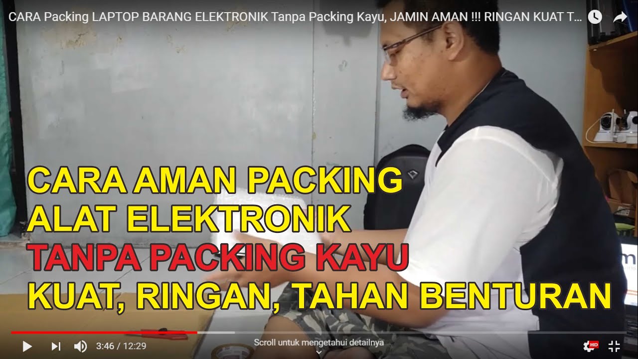 CARA Packing LAPTOP & Barang Elektronik - YouTube