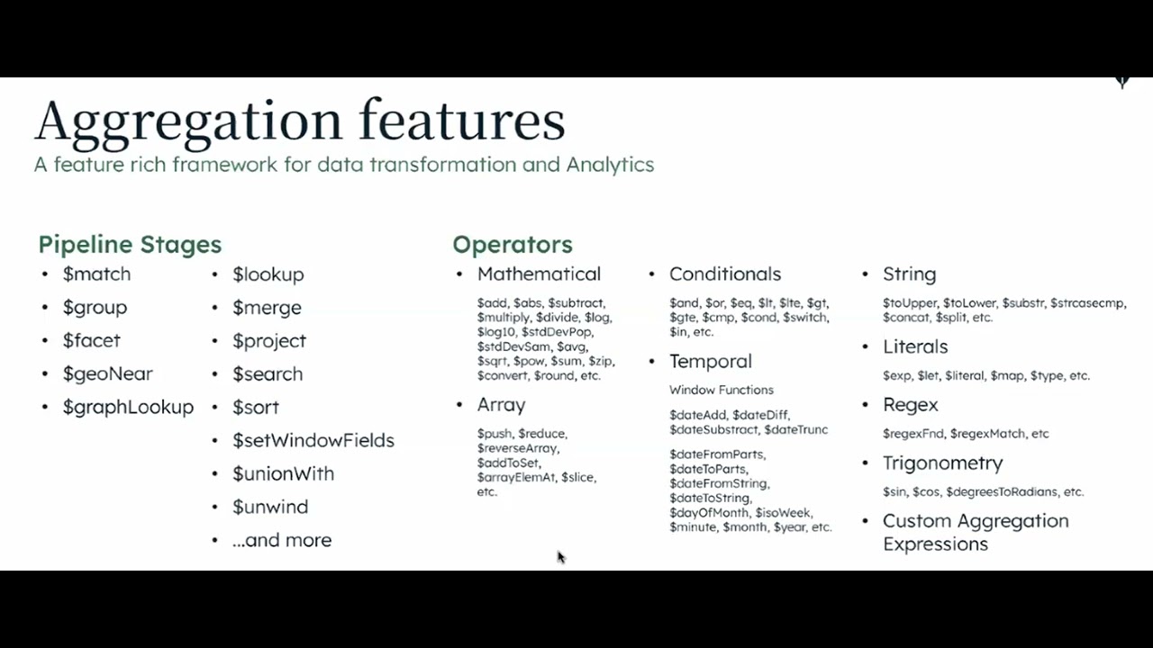 MongoDB Aggregation Features Explained Within 30 Seconds! 🚀 - YouTube