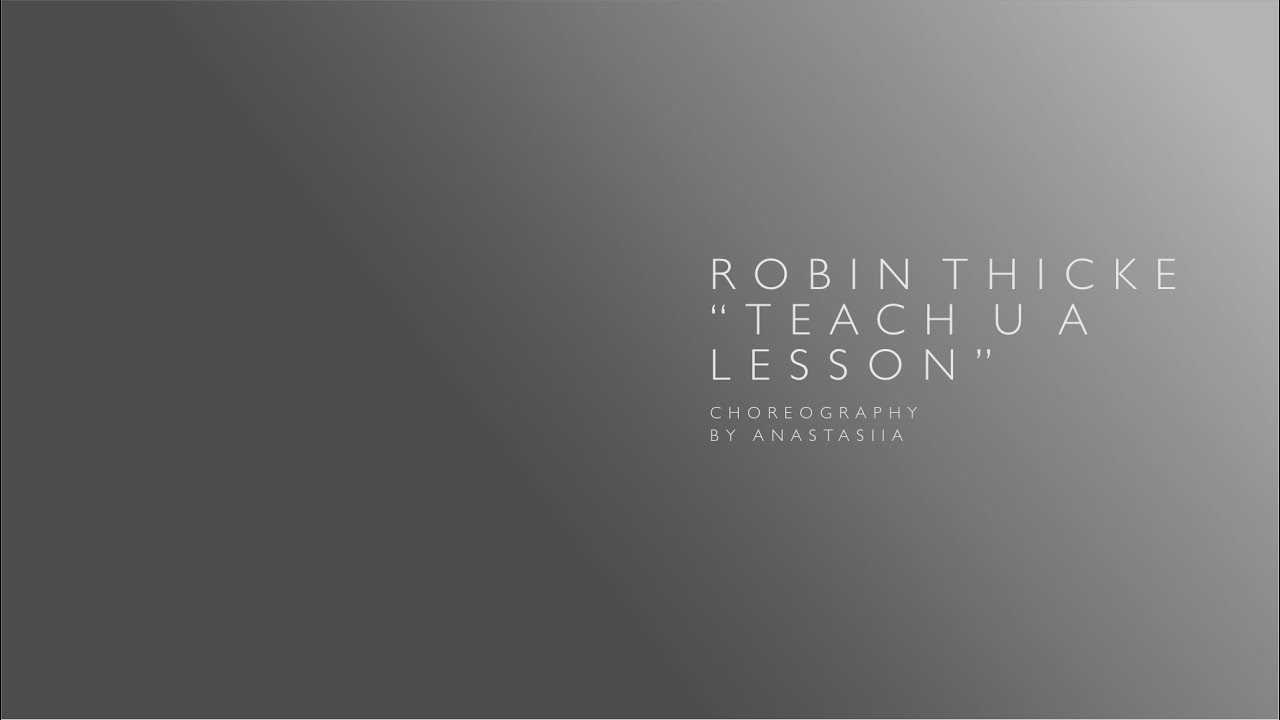 Robin Thicke - Teach you a lesson - YouTube
