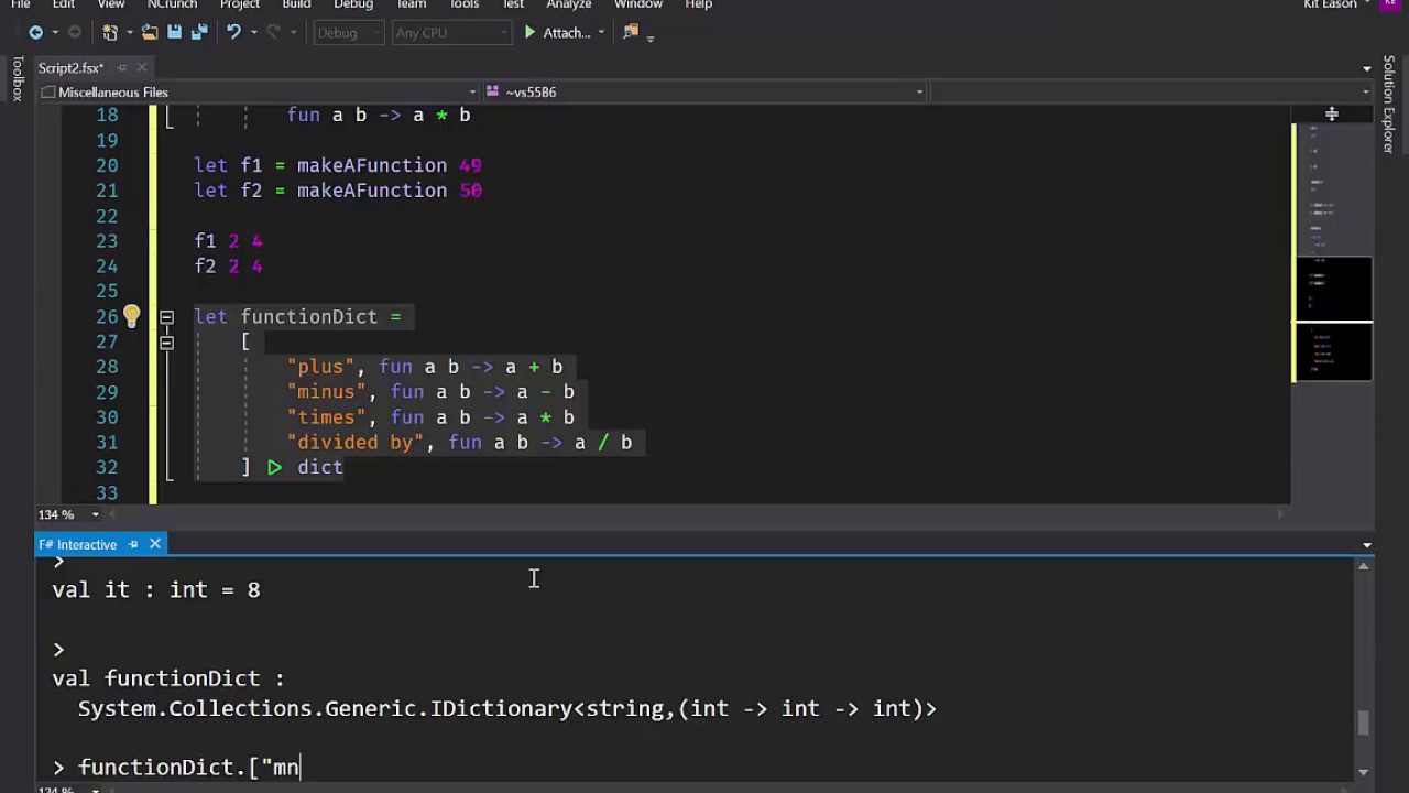 Passing and returning functions in F# - YouTube