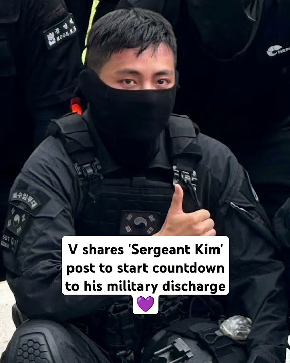 V shares 'Sergeant Kim' post to start countdown to his military discharge#bts #btsarmy #fyp ...