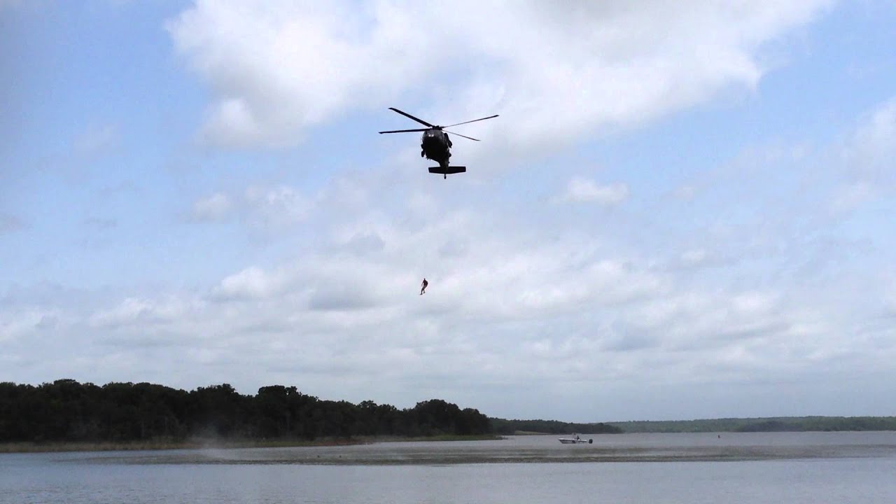 Robert's Helicopter Over-water Hoist Training 1 - YouTube