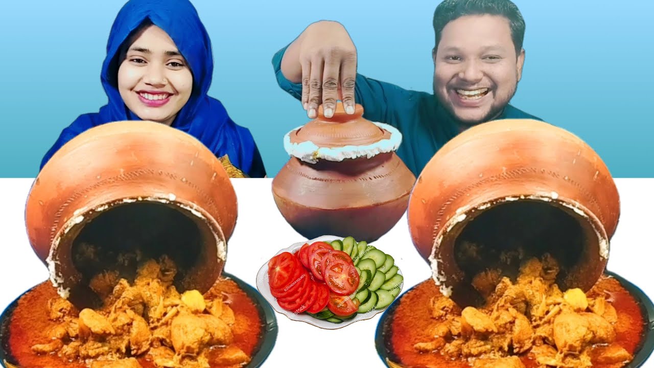 Spicy Handi Chicken Curry And Rice Eating Challenge | Chicken Curry ...