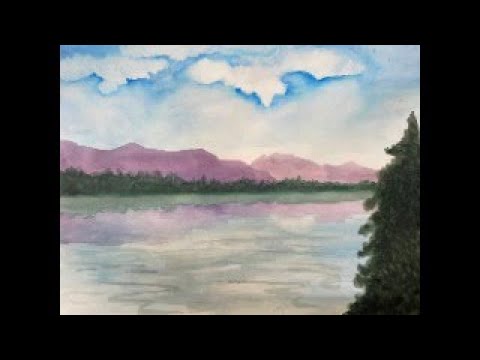 Art Class - Watercolor Landscape - Art Lesson - YouTube