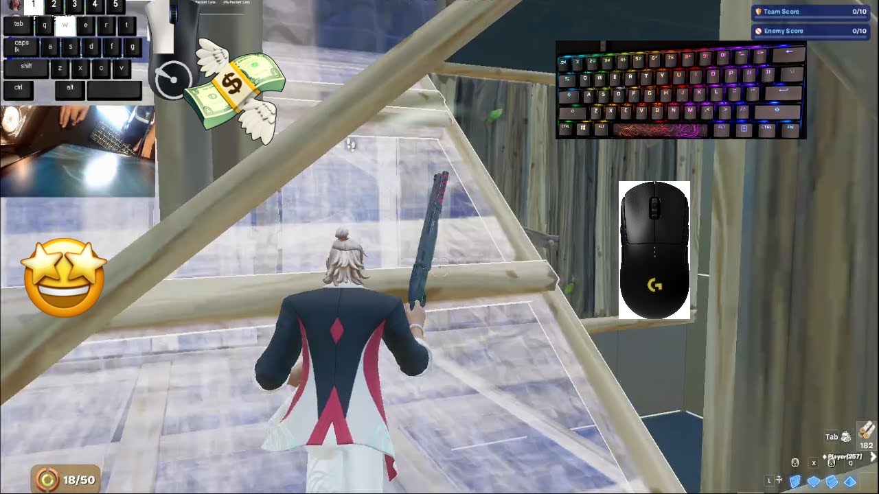 HyperX Alloy Origins 65 ASMR Keyboard Sounds 😴 ASMR 🏆 Fortnite Gameplay ...