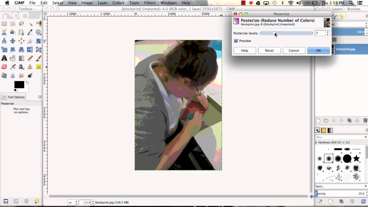 Posterizing with GIMP - YouTube