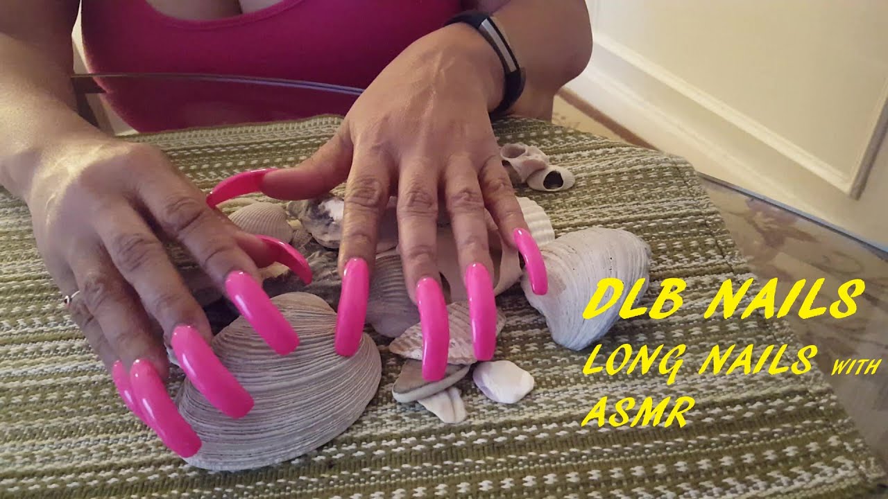 DLB Nails - LONG NAILS - ASMR - Multiple Seashells Scratching and ...