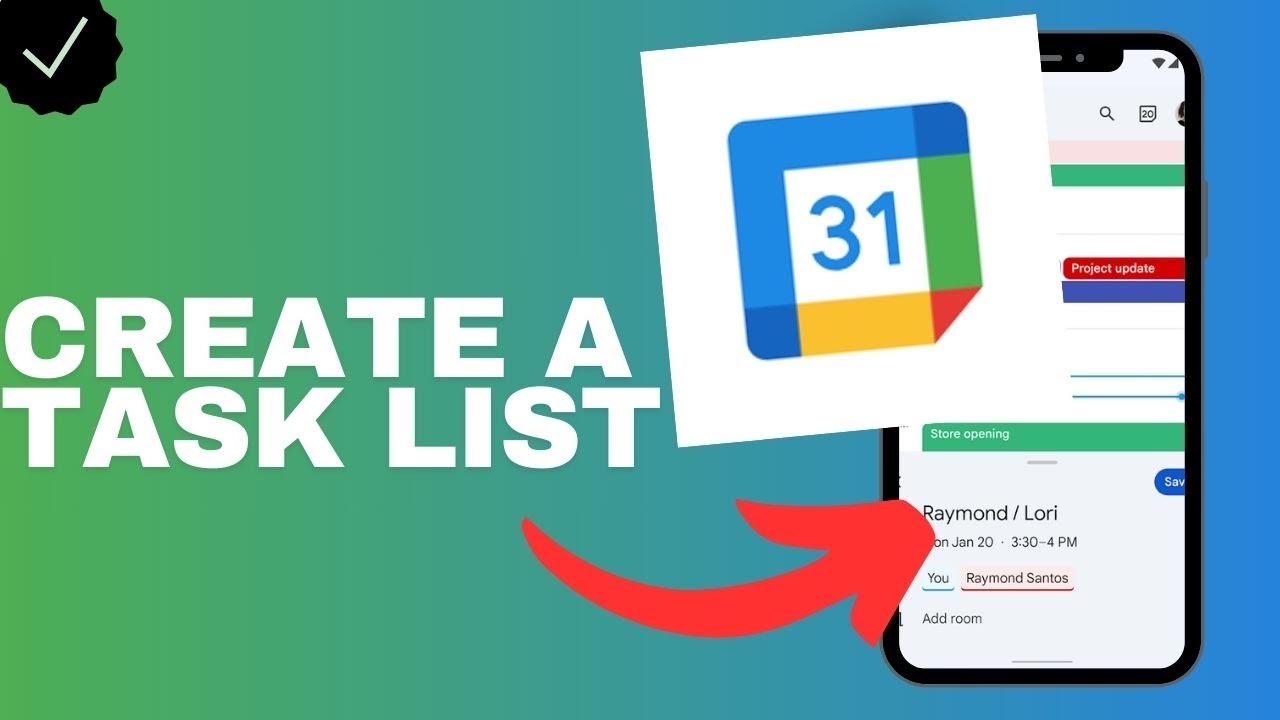 How to create a task list in the Google calendar app? - YouTube
